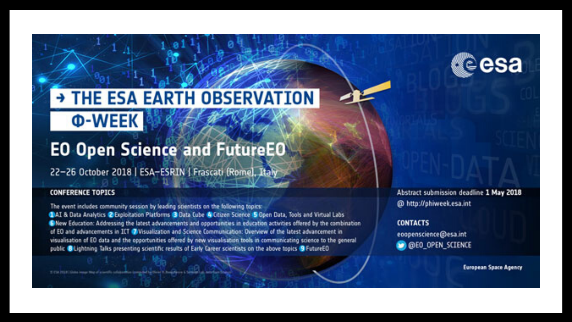 ESA earth observation Φ-week - weobserve