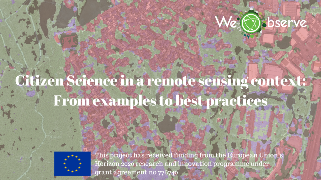 WeObserve webinar "Citizen Science in a remote sensing context: From ...